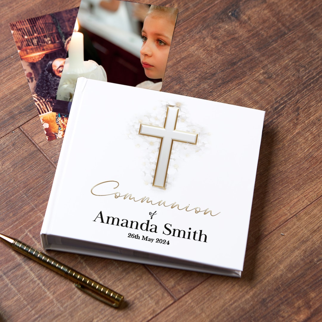 Personalised Communion Photo Album Gift With Silver Cross - Etsy UK
