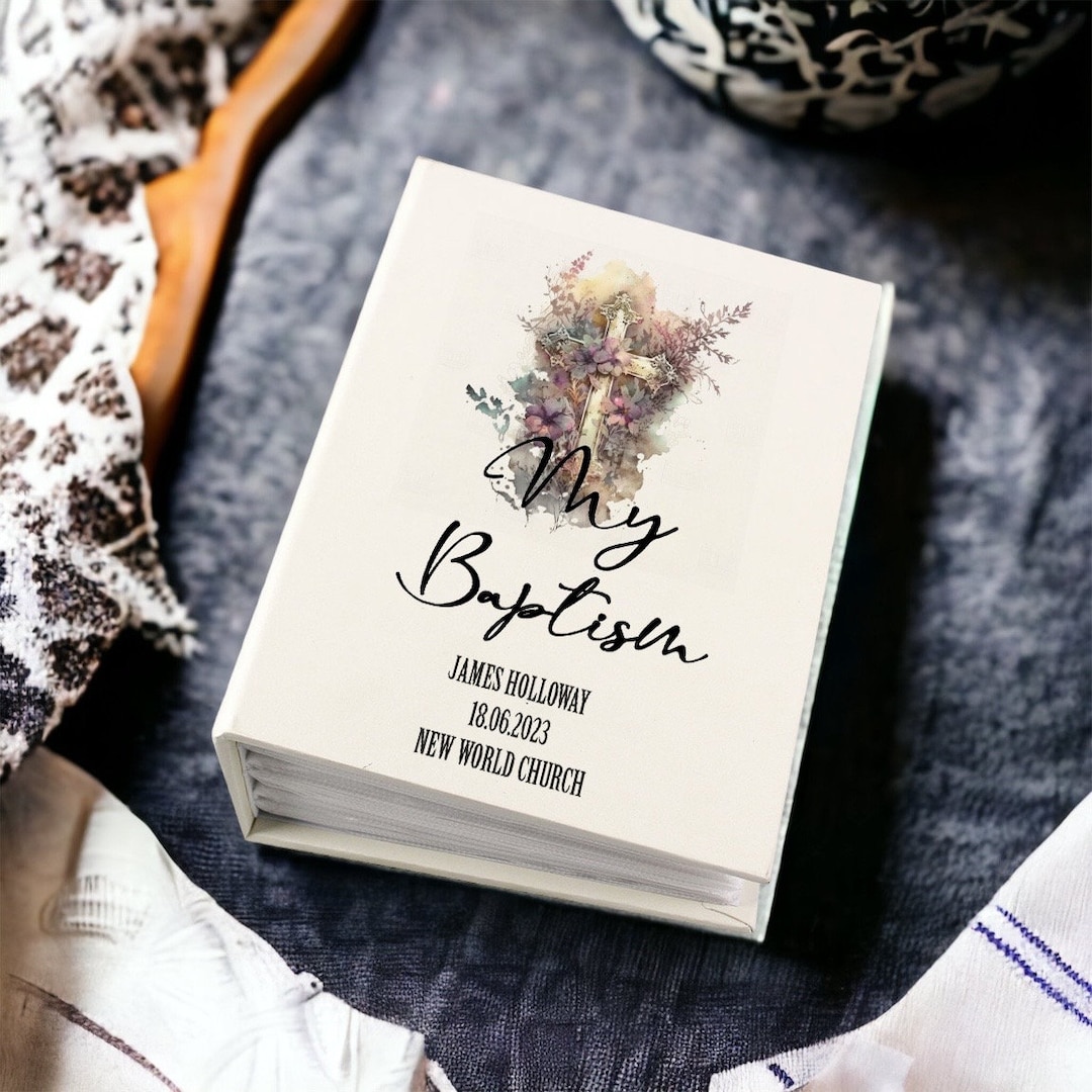 Personalised My Baptism Photo Album With Sleeves 100 X 6x4 Capacity - Etsy