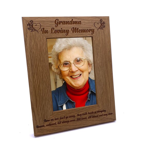 Grandma in Loving Memory Remembrance Portrait Wooden Photo | Etsy