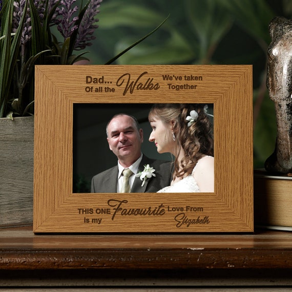 Personalised Father of the Bride Photo Frame Gift Landscape | Etsy
