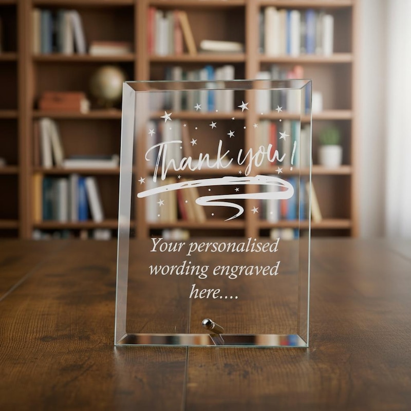 Glass Thank You Plaques - Etsy UK