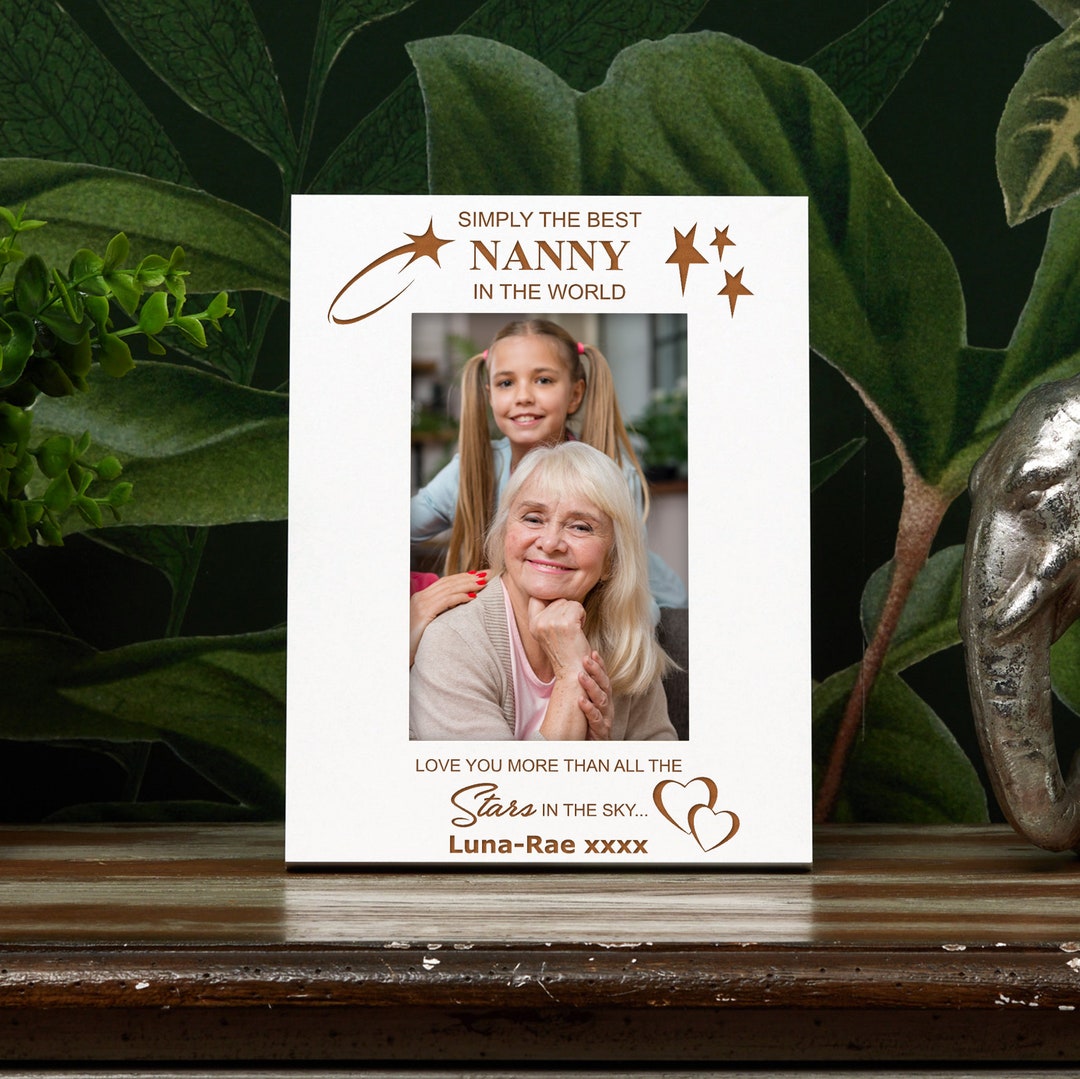 Simply the Best Nanny Personalised White Photo Frame Gift - Etsy