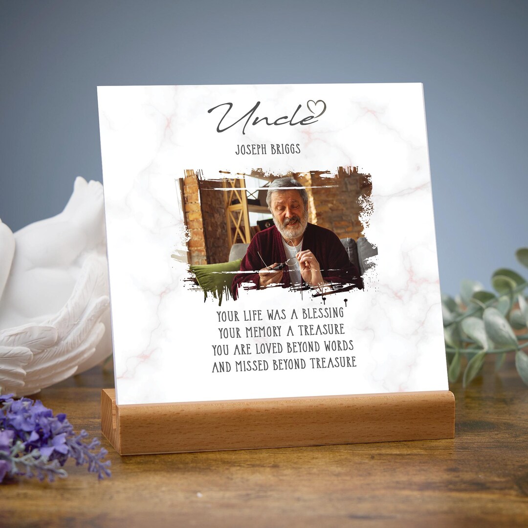Personalised Sorry for Your Loss Uncle Memorial Remembrance Plaque - Etsy