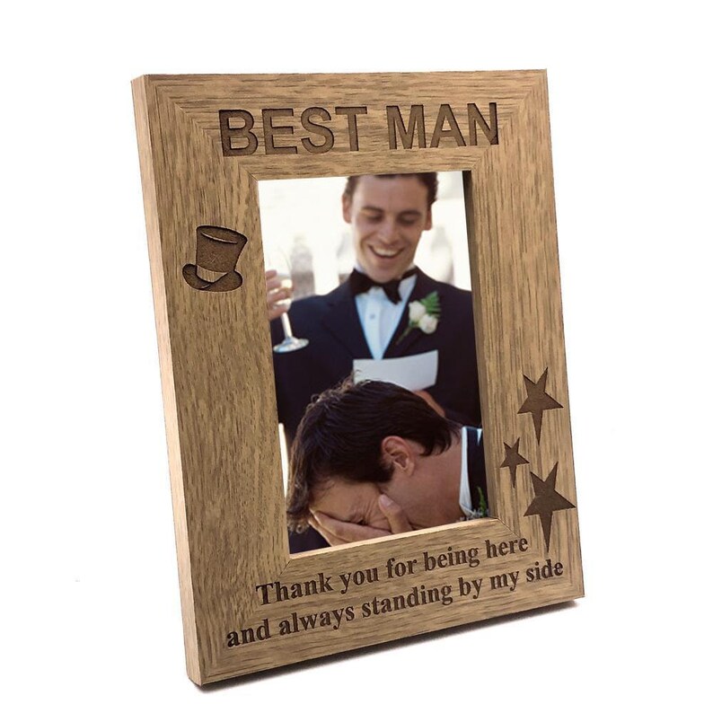 Best Man Gift Wooden Photo Frame - Etsy