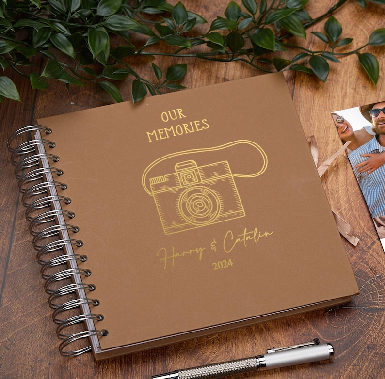 Personalised Our Memories With Camera Travel Journal Album Multiple ...
