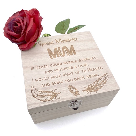 Mum In Loving Memory Engraved Wooden Keepsake Box Gift | Etsy