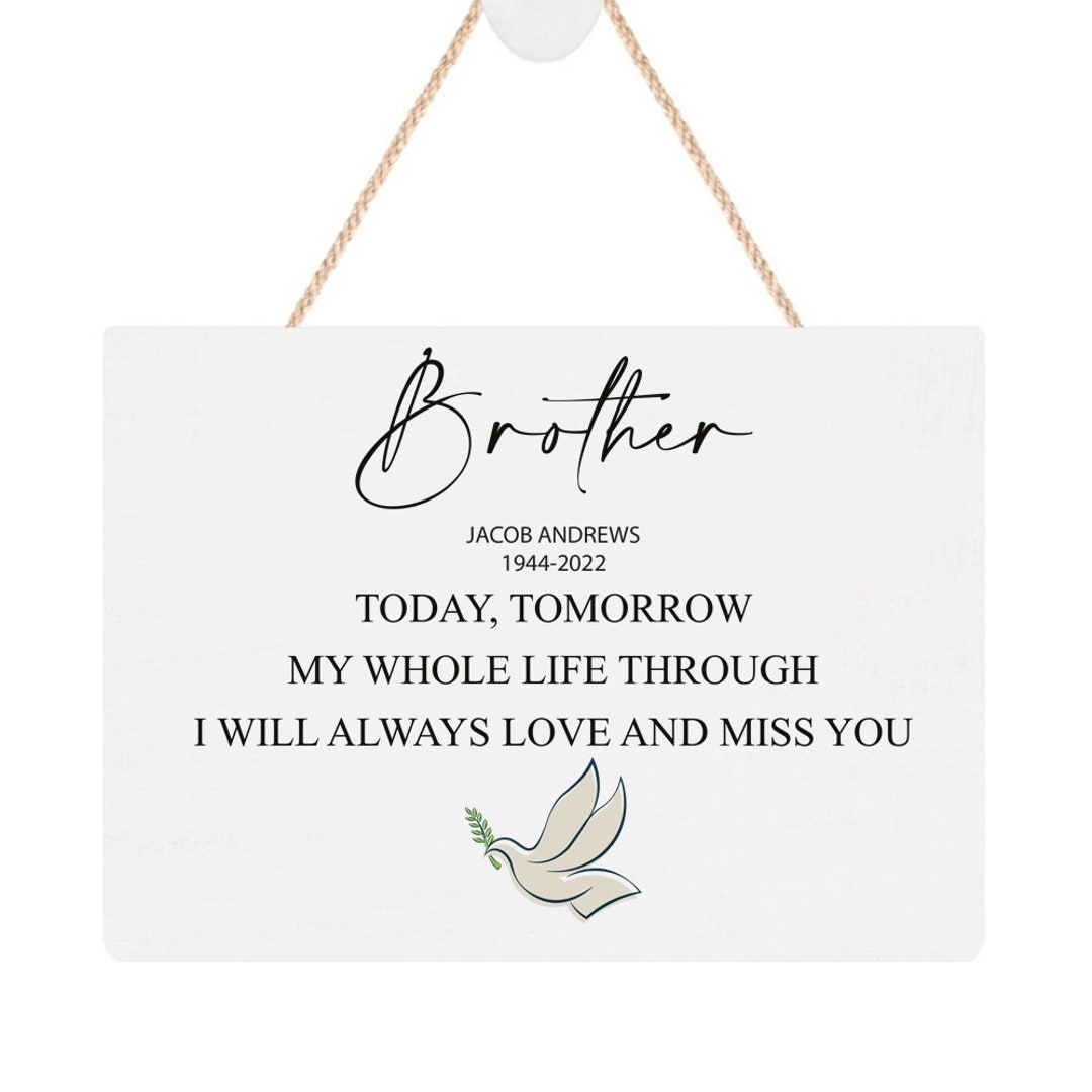 Personalised Brother Remembrance Memorial Keepsake Plaque - Etsy
