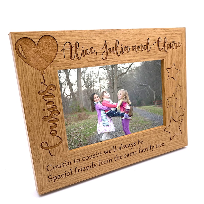 Personalised Cousins Photo Frame Balloon Design - Etsy UK