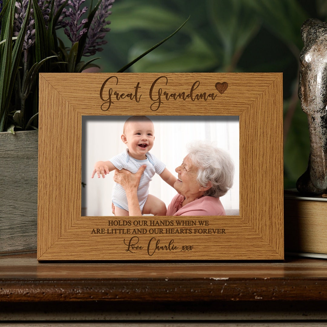 Personalised Great Grandma Wooden Photo Frame Gift - Etsy