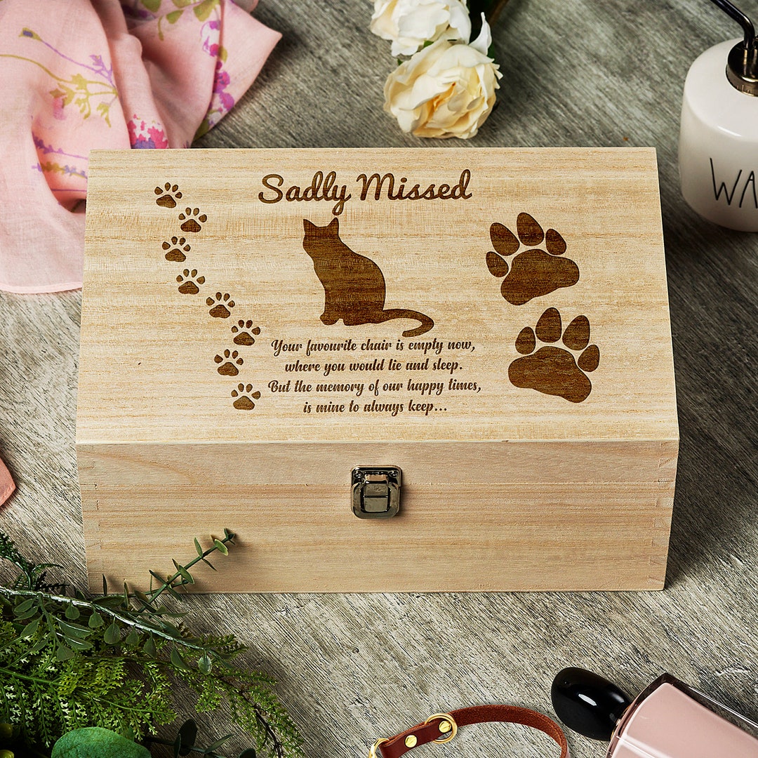 Large Cat Memory Pet Memorial Keepsake Box - Etsy