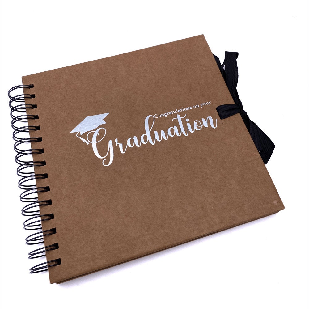 Graduation Themed Brown Scrapbook Photo Album With Silver - Etsy UK