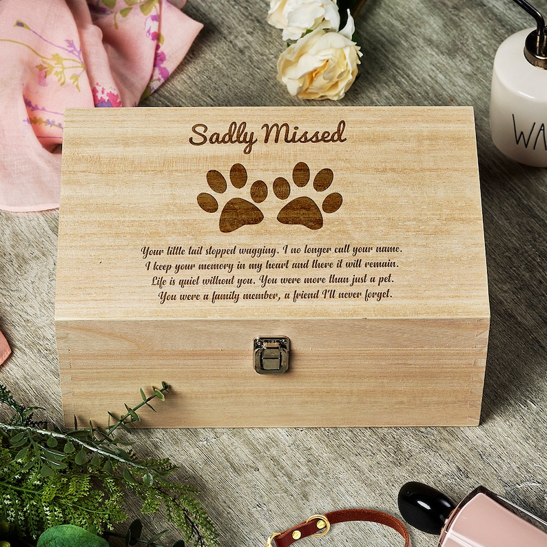 Large Dog Memory Pet Memorial Keepsake Box - Etsy UK