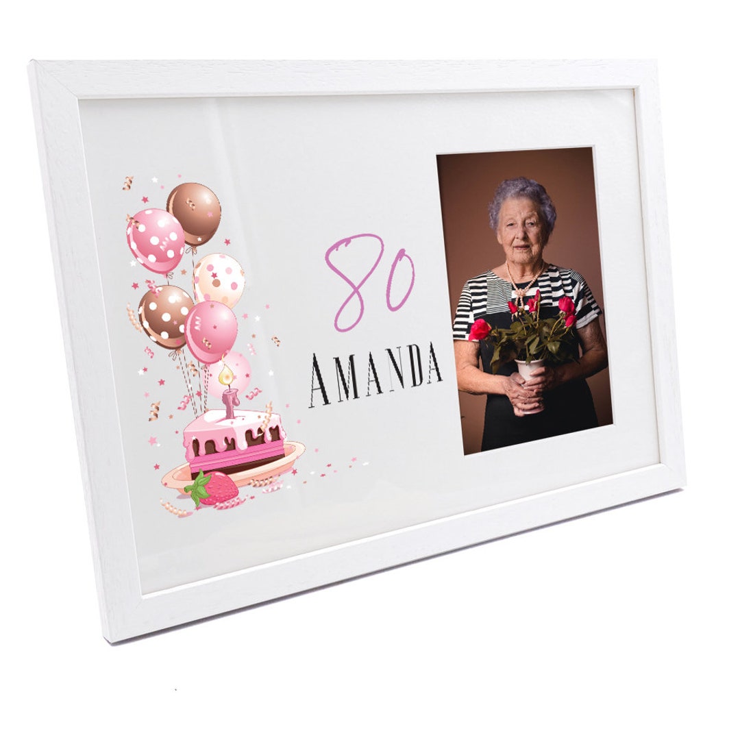 Personalised 80th Birthday Gifts for Her Photo Frame - Etsy