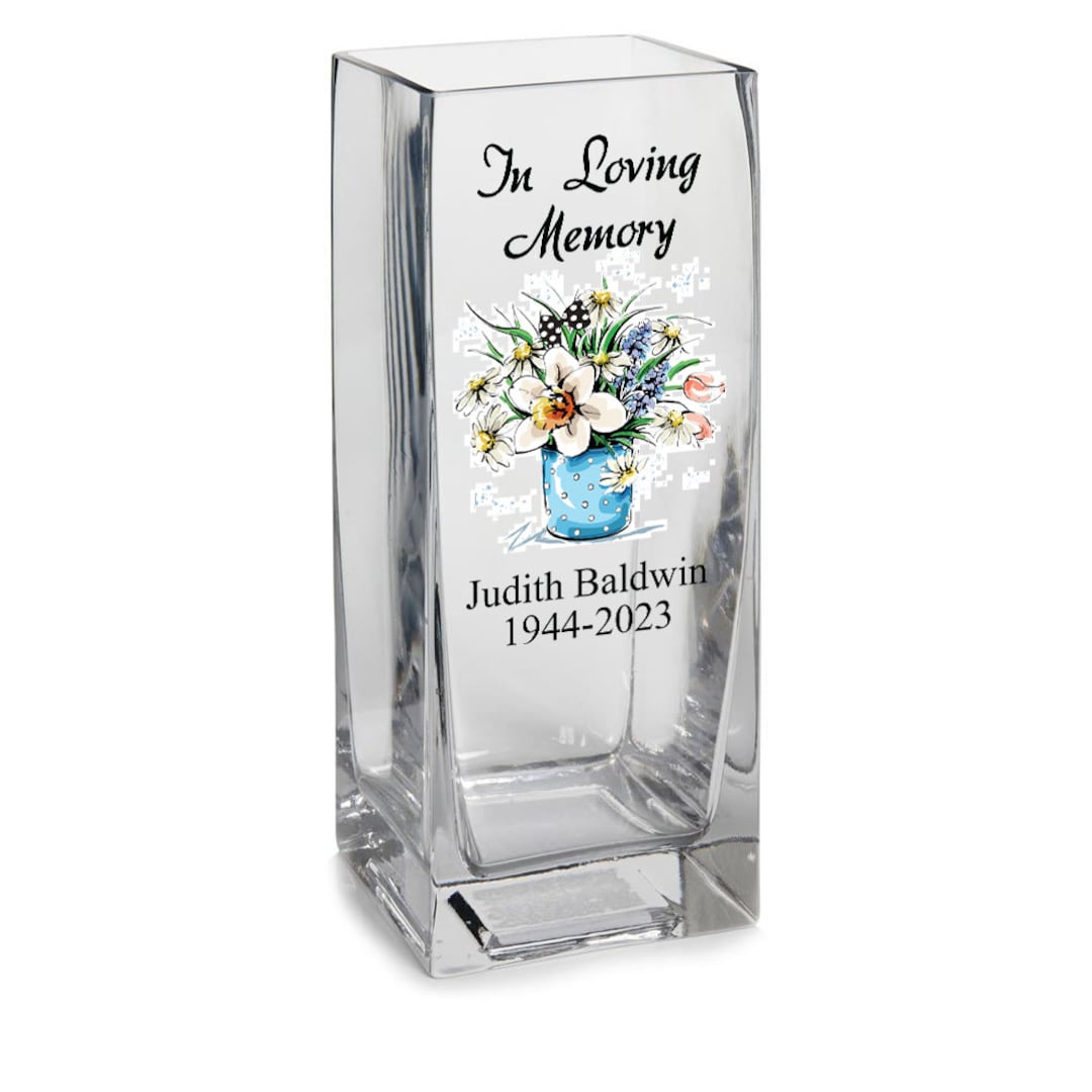Personalised Memorial in Loving Memory Flower Vase - Etsy