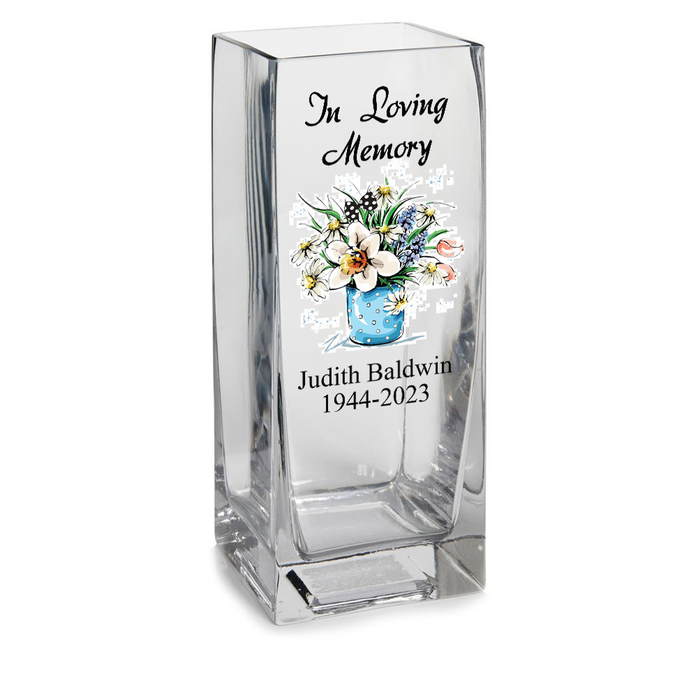 Personalised Memorial in Loving Memory Flower Vase - Etsy
