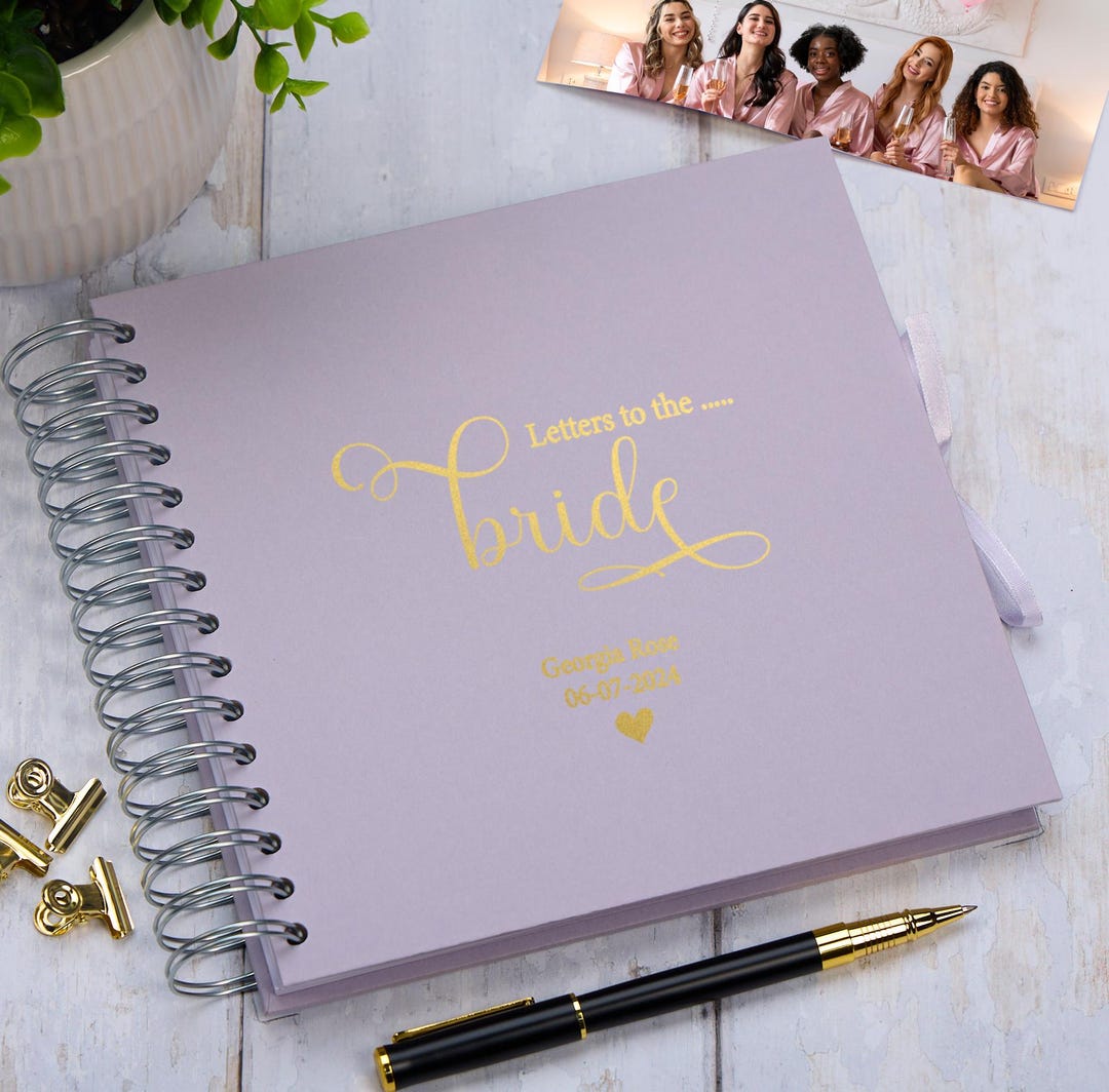 Personalised Letters to the Bride Multiple Colours Scrapbook or Photo ...