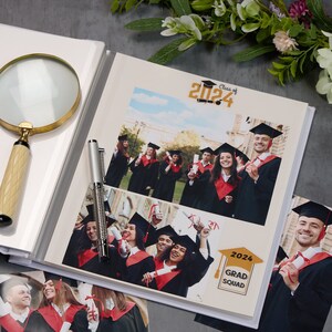 Personalised Graduation Photo Album With Linen Cover World Awaits ...