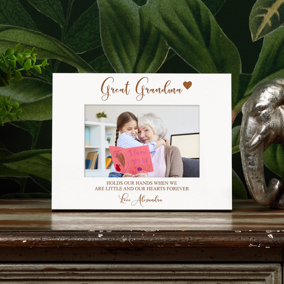 Personalised Great Grandma White Wooden Photo Frame Gift - Etsy