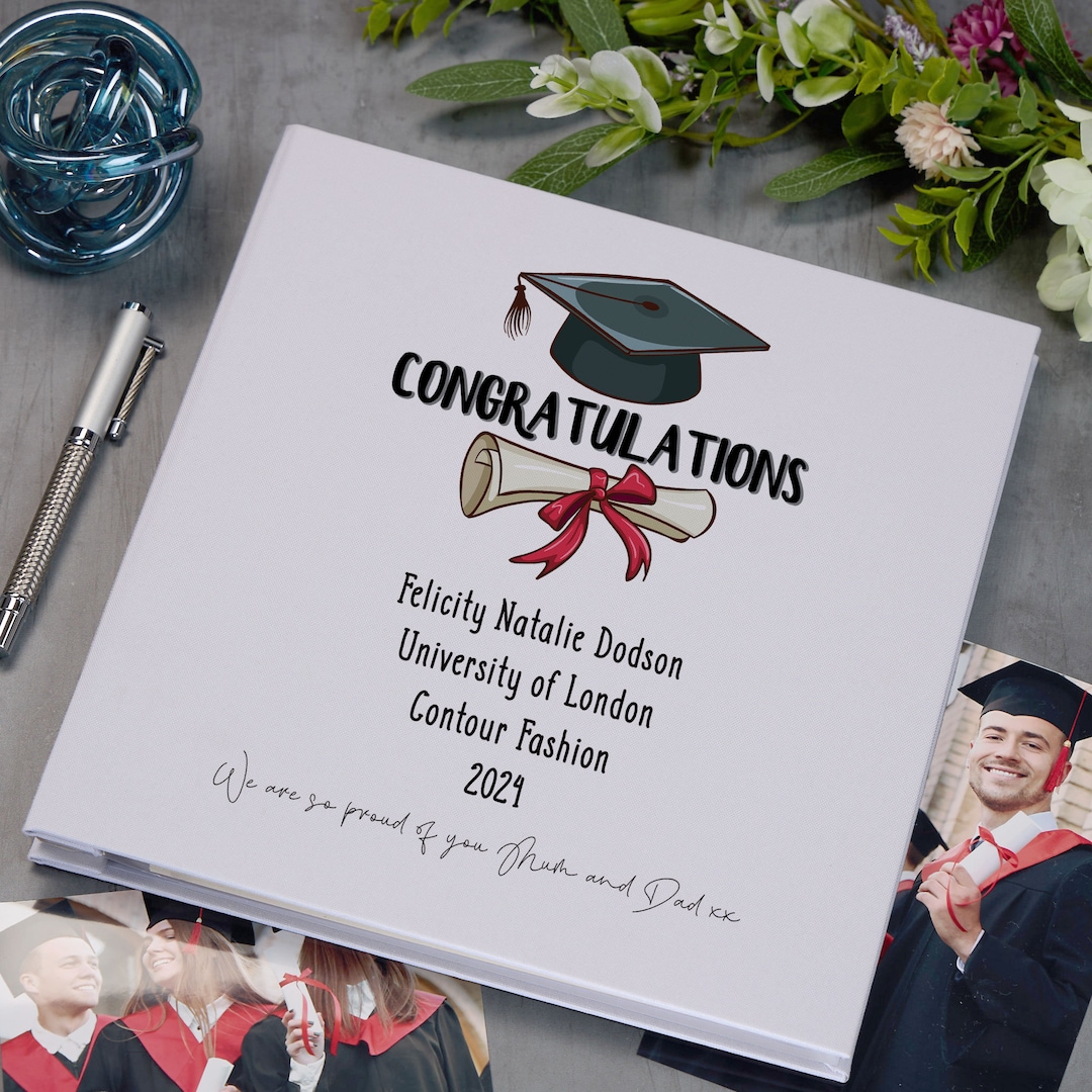 Personalised Congratulations Graduation Photo Album With Linen Cover - Etsy