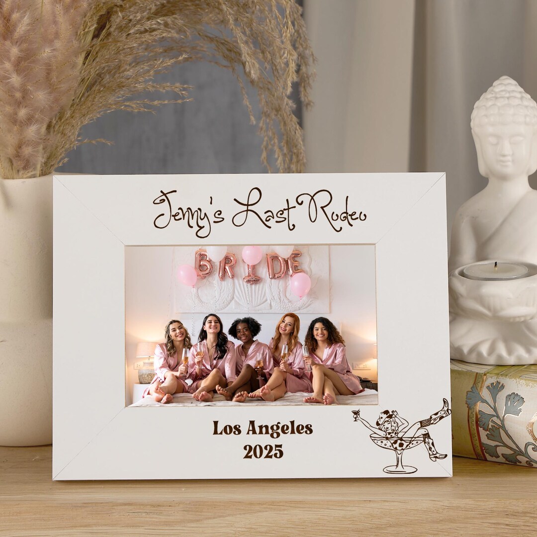 Personalised Hen Do Last Rodeo Memory White Photo Frame Engraved - Etsy