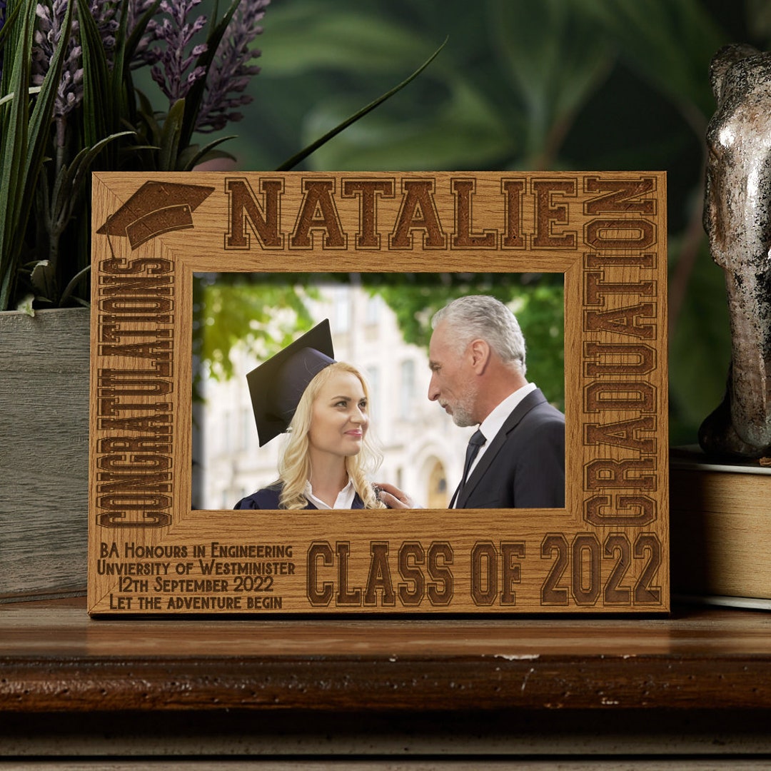 Personalised Graduation Photo Frame Gift Landscape Engraved Keepsake - Etsy