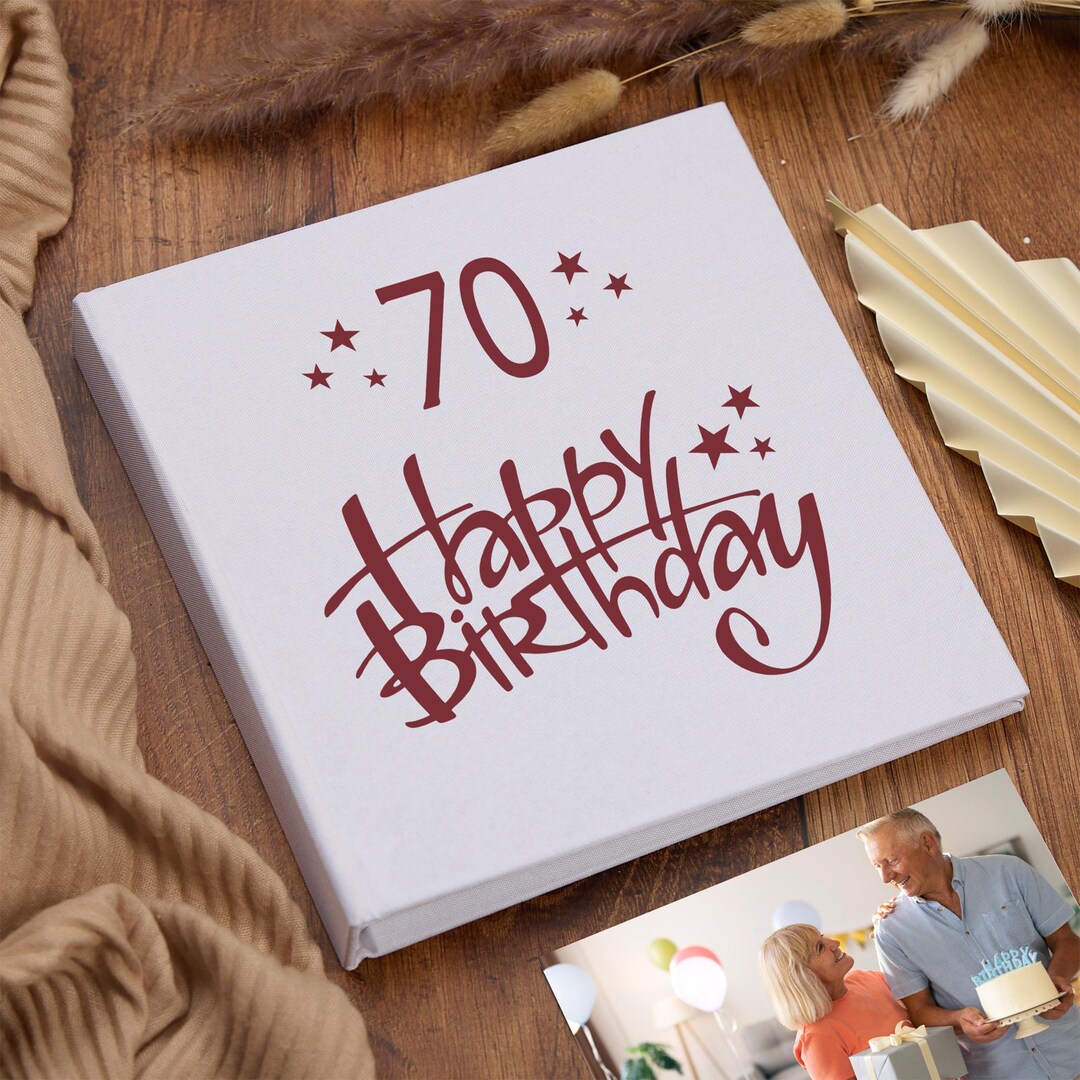 Large Book Bound 70th Birthday Gift for Her or Him Photo Album - Etsy
