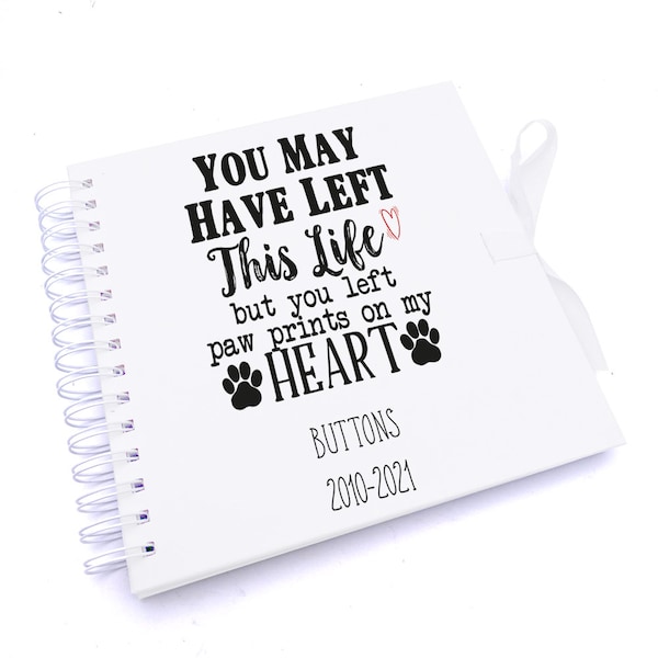 You Left Paw Prints on My Heart Keychain - Etsy