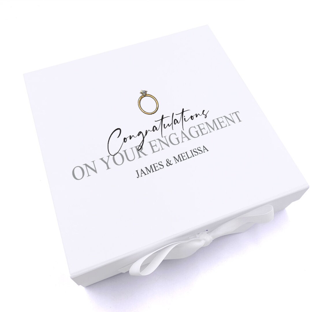 Personalised Congratulations on Your Engagement Keepsake Memory Box - Etsy