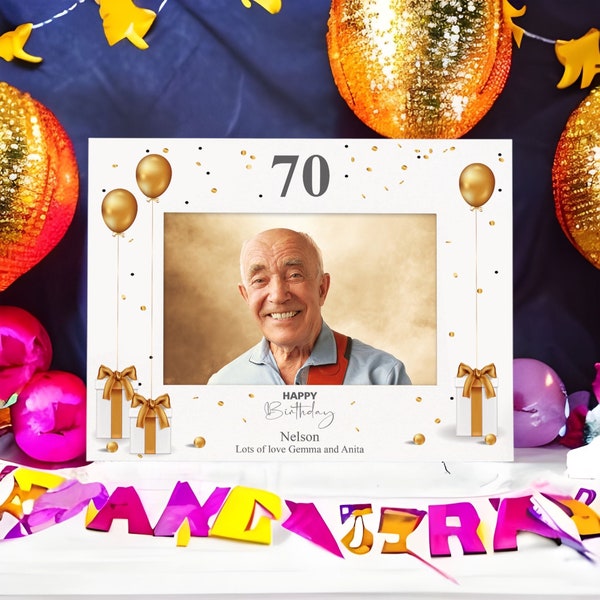 70th Birthday Frame - Etsy UK