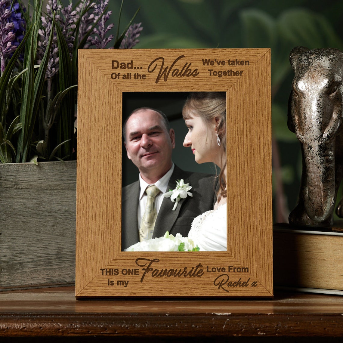 Personalised Father of the Bride Gift Wedding Wooden Photo Frame - Etsy UK