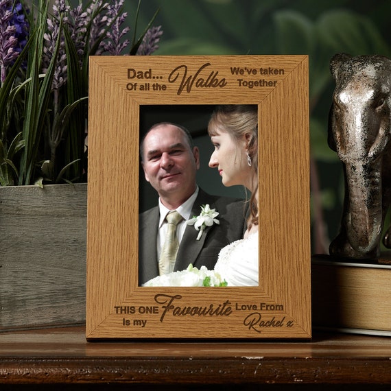 Personalised Father of the Bride Gift Wedding Wooden Photo - Etsy UK