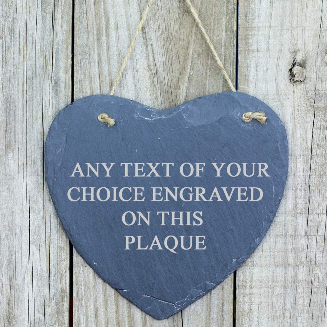 Personalised Slate Heart Plaque - Etsy