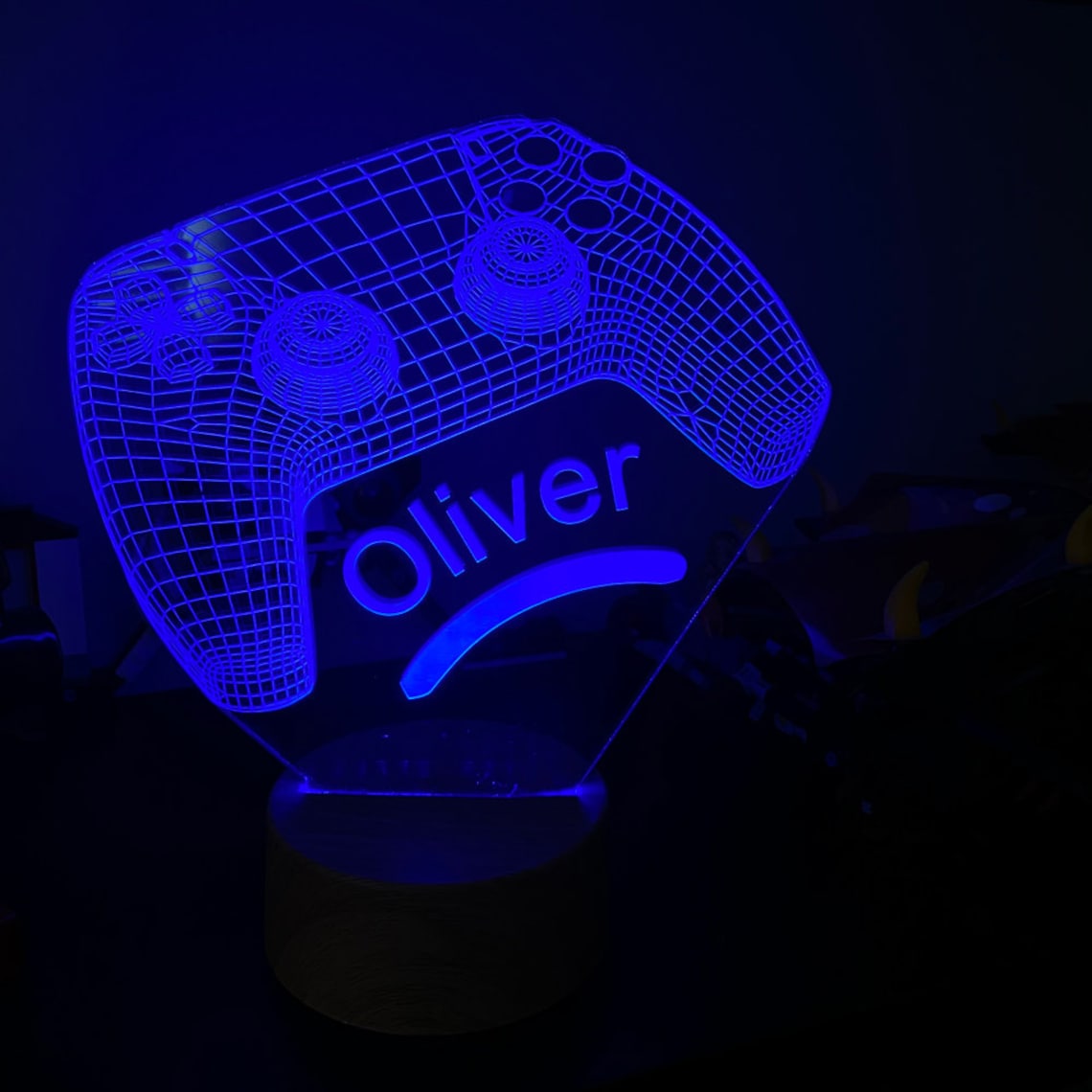 Personalised 3D Game Controller Gift Lamp Night Light Kids - Etsy