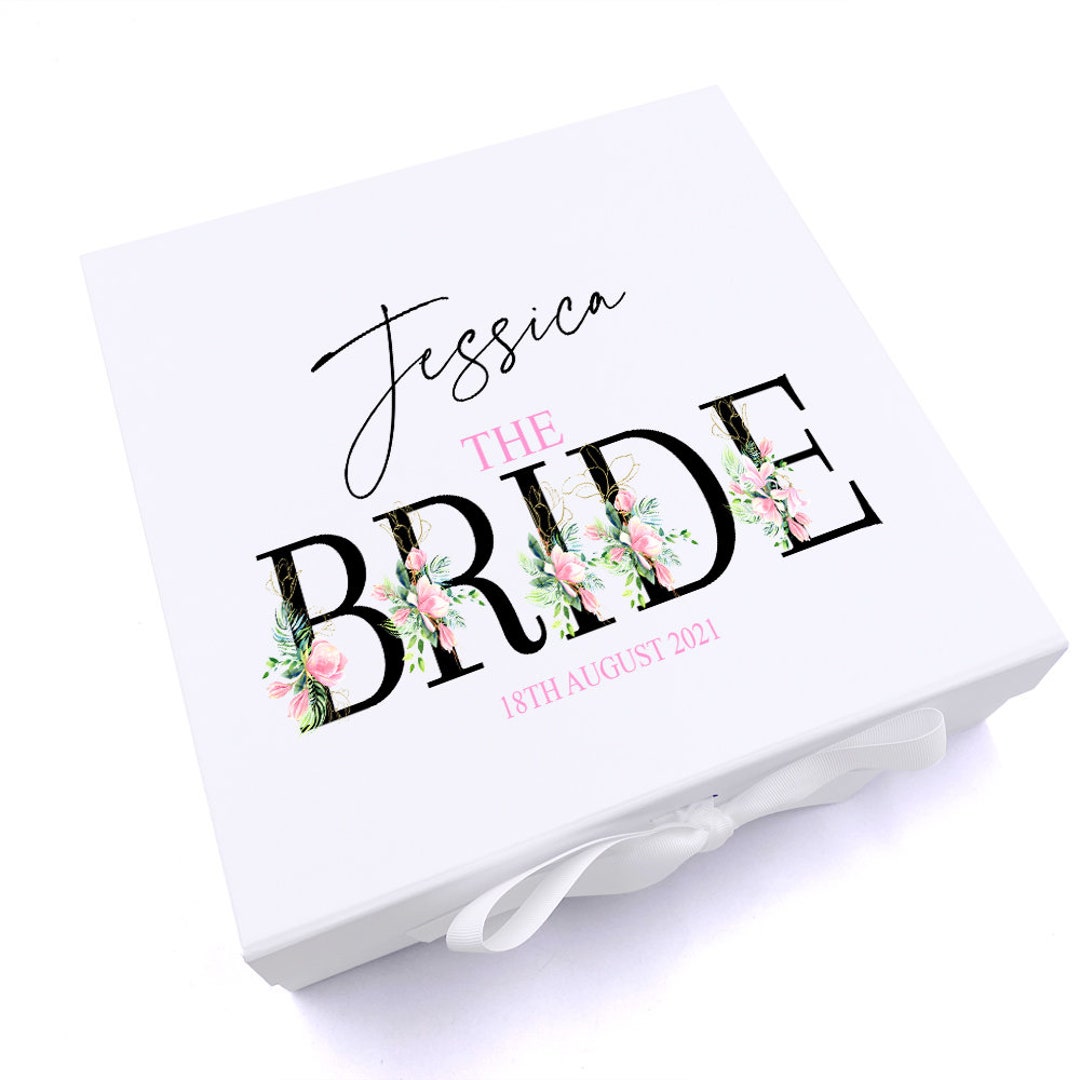 Personalised Bride Wedding Keepsake Memory Box Gift - Etsy