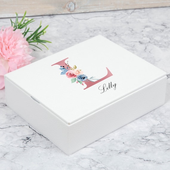 Personalised Pink Alphabet Jewellery Box Gift for Her - Etsy UK