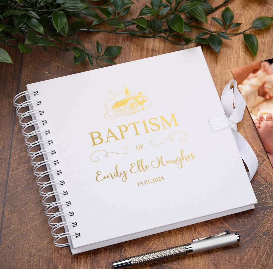 Personalised Baptism Day Multiple Colour Scrapbook Photo Album ...