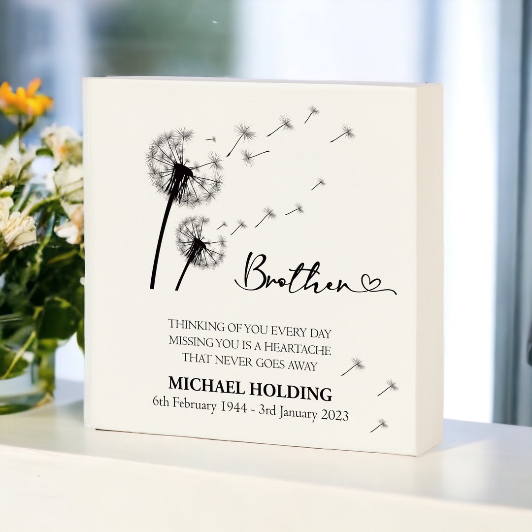 Personalised Brother Memorial Graveside Remembrance Plaque Ornament - Etsy