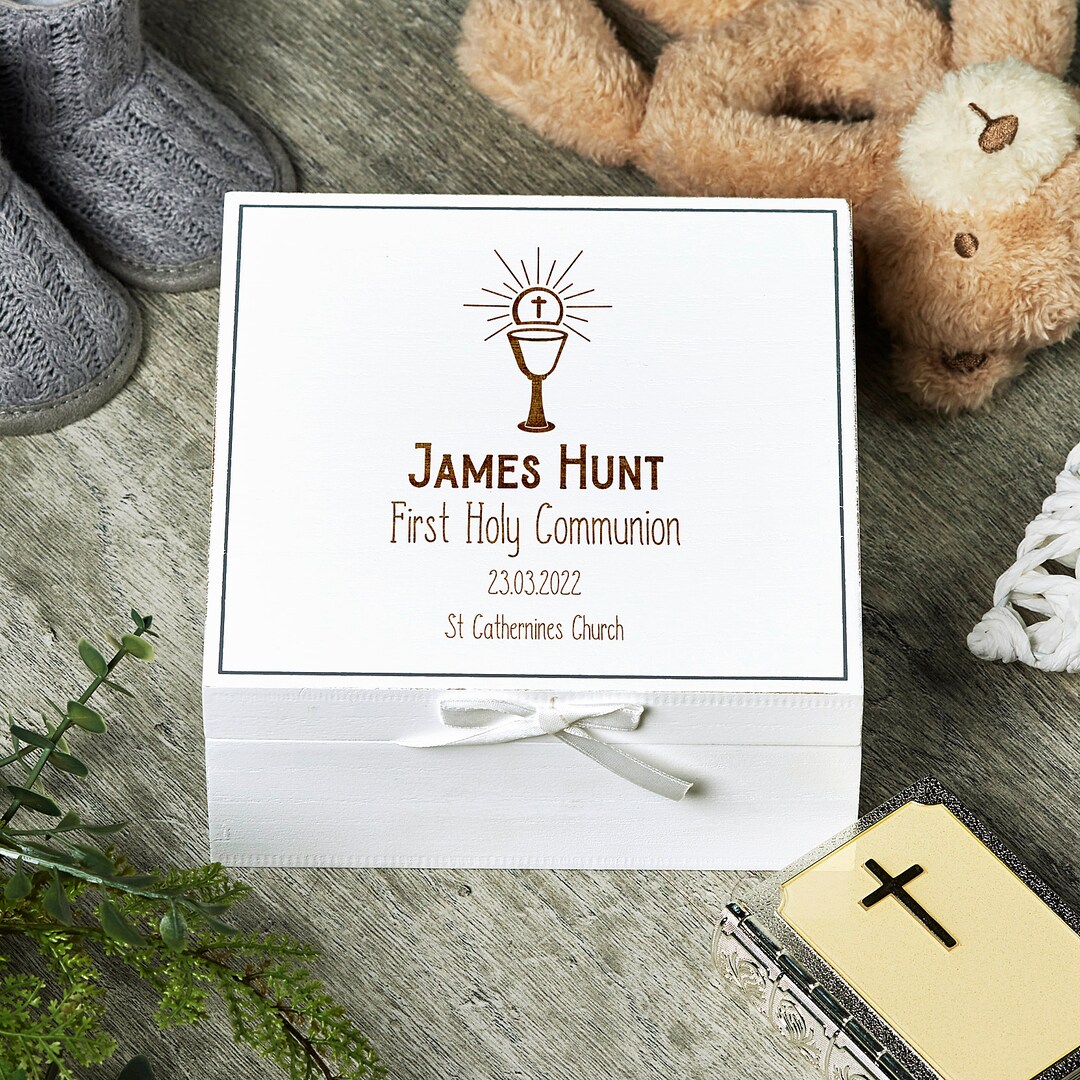 Personalised Holy Communion White Keepsake Box With Host Design - Etsy