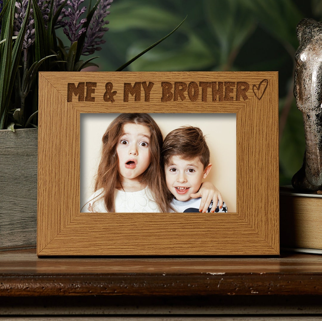 Oak Me and My Brother Picture Photo Frame Heart Gift Landscape - Etsy