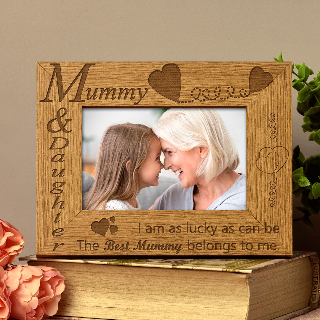 Mummy and Daughter Wooden Photo Frame Gift - Etsy