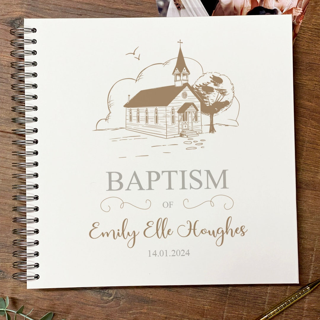 Large Baptism Photo Album Scrapbook Guest Book Boxed With Church - Etsy