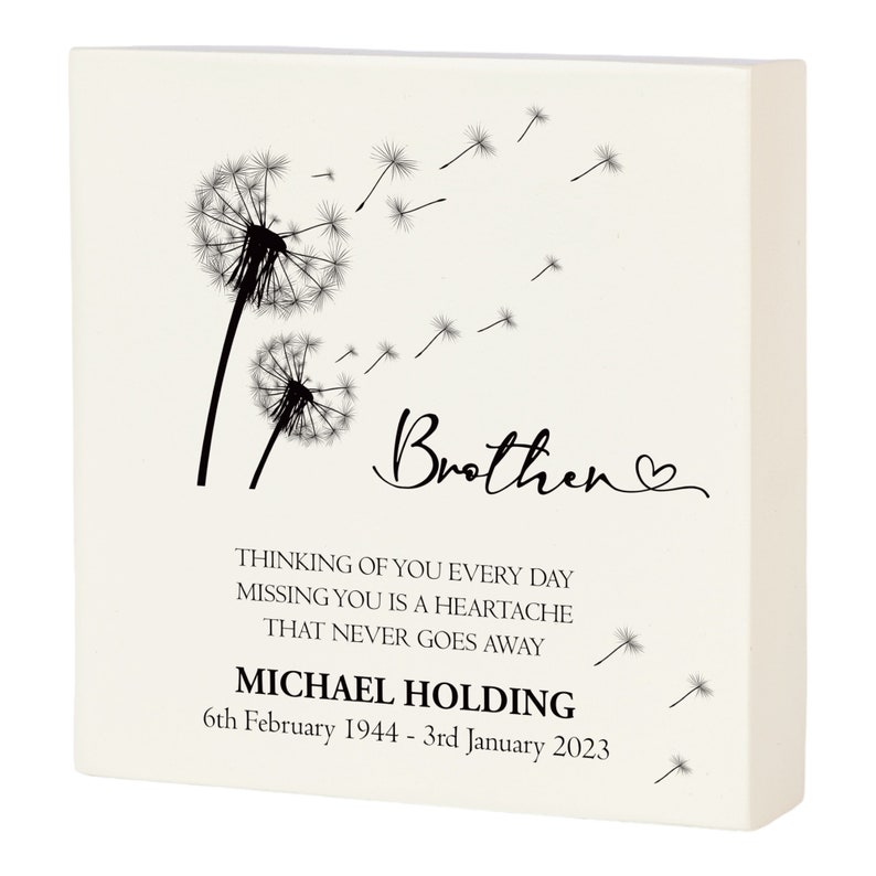 Personalised Brother Memorial Graveside Remembrance Plaque Ornament - Etsy