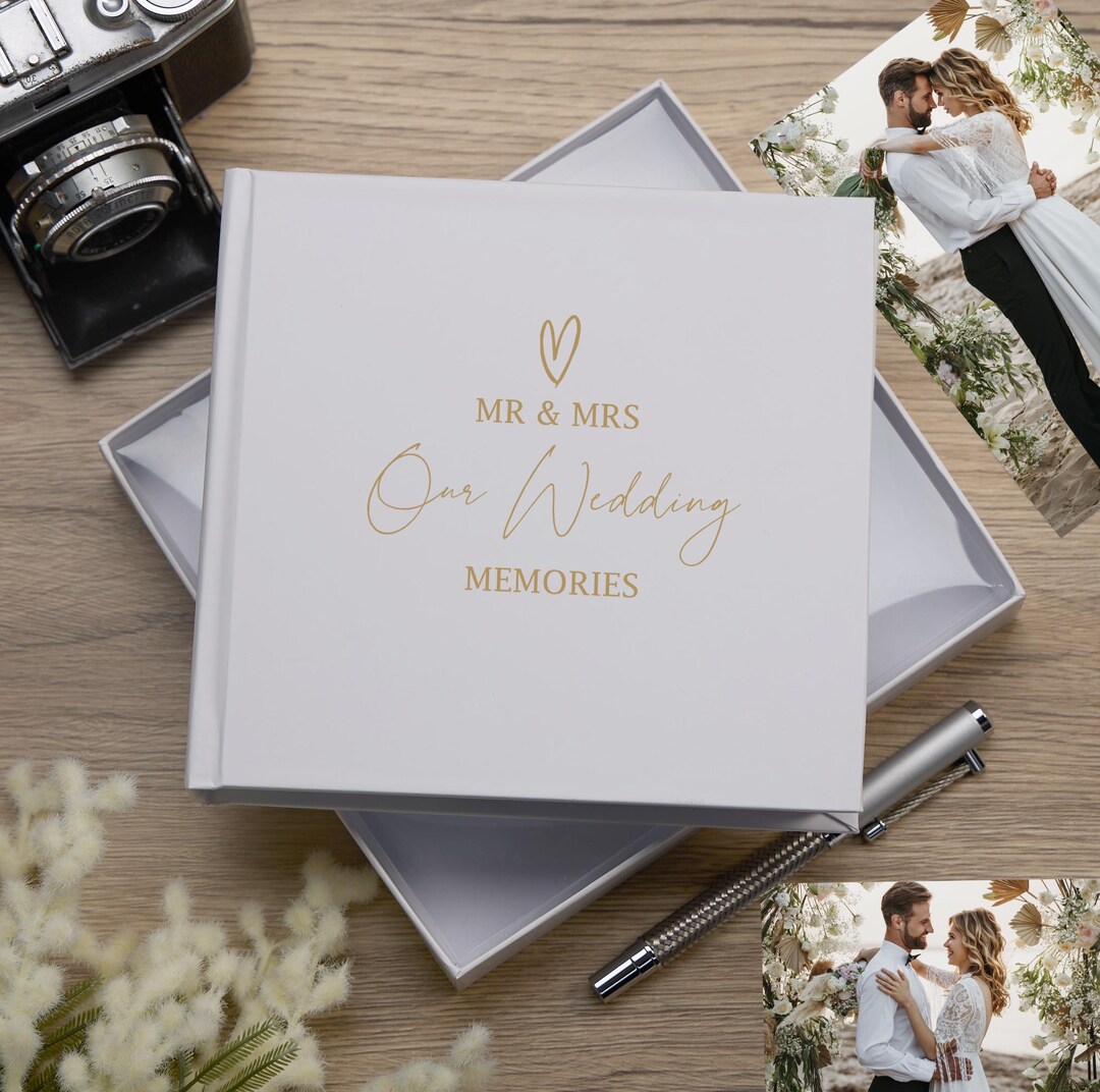 Our Wedding Day Memories White Photo Album Gift for 50 X 6 by 4 Photos ...