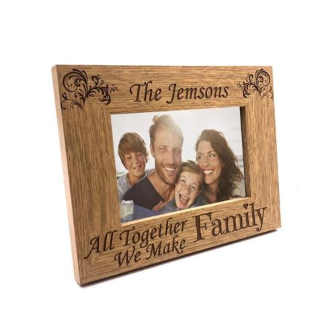 Personalised Family Wooden Photo Frame Gift - Etsy