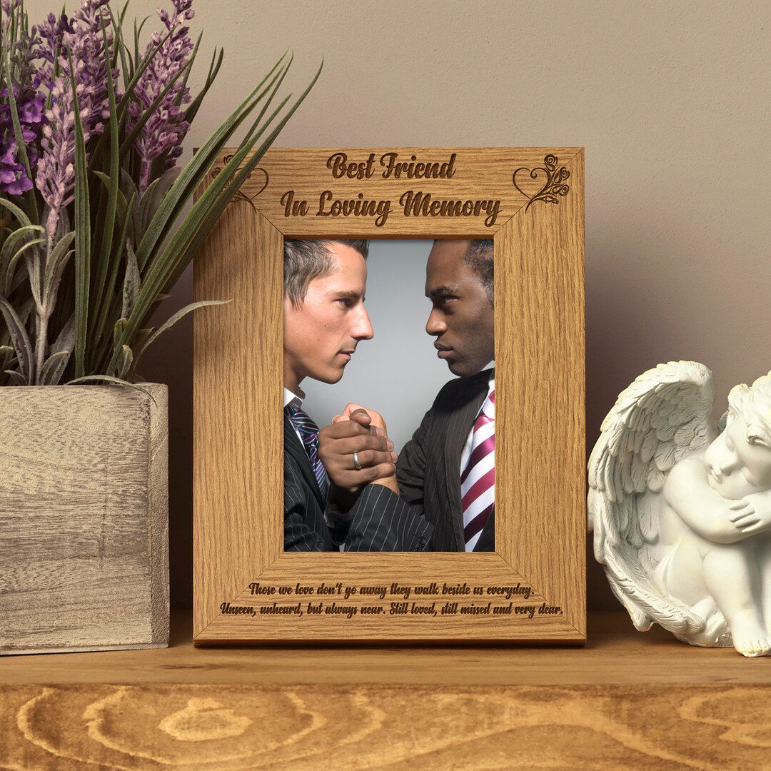 Best Friend in Loving Memory Remembrance Portrait Wooden Photo Frame ...
