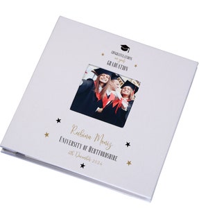 Personalised Graduation Photo Album With Linen Cover Star Design - Etsy