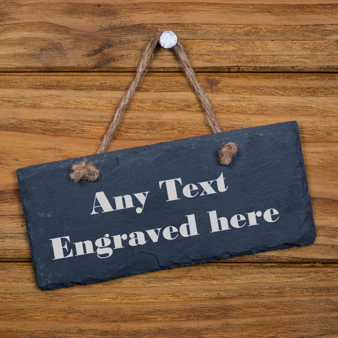 Personalised Slate Rectangle Plaque Any Engraving - Etsy