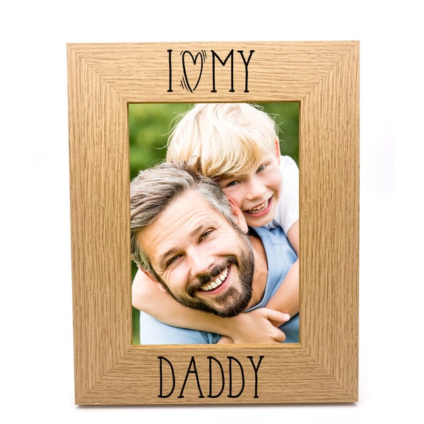I Heart Dad Picture Frame - Etsy