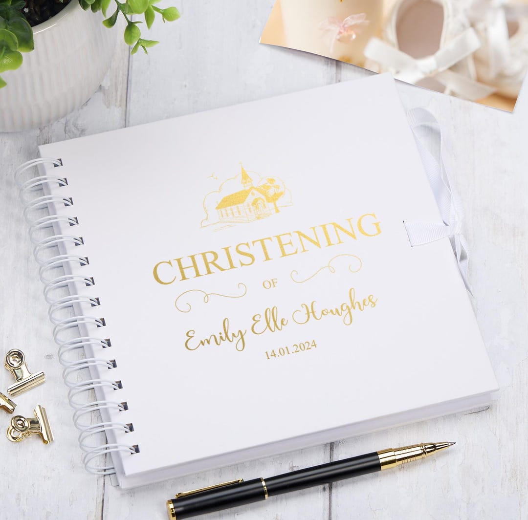 Personalised Christening Day Multiple Colour Scrapbook Photo Album ...