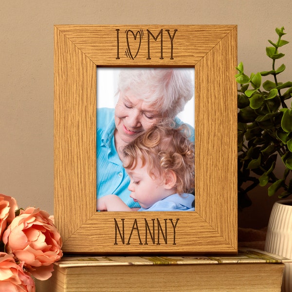 I Love Nana Photo Frame - Etsy